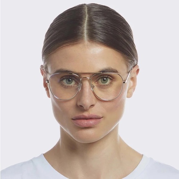 The Book Club | Accessories | The Book Club Hard Crimes Aviator Blue Light Blocking Glasses In ...